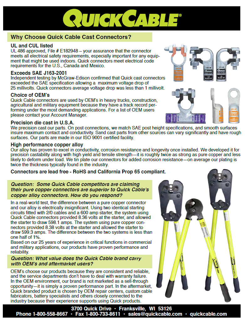 Marketing Materials | QuickCable